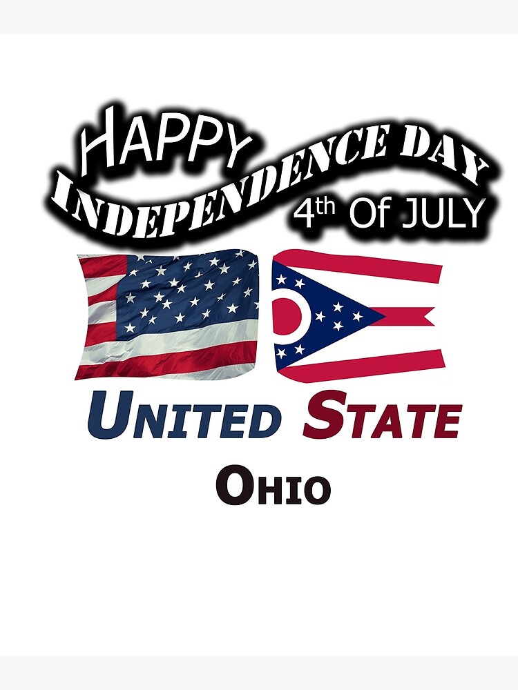 "Happy Independence Day Ohio State, Happy 4th Of July Gift, Happy ...