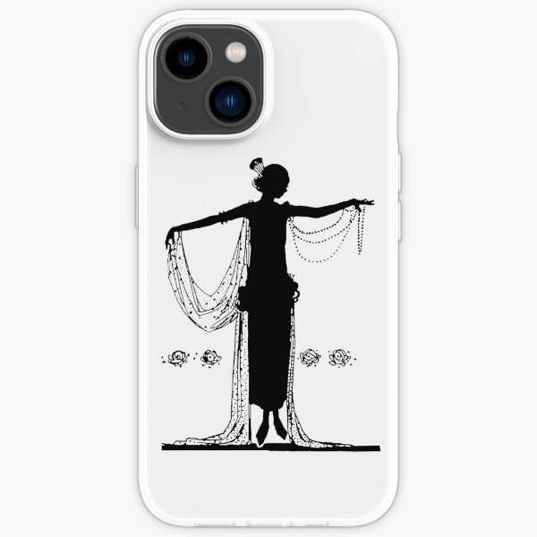 "Art Deco 1920s Flapper Girl Silhouette" iPhone Case for Sale by ...