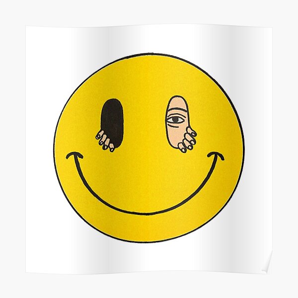 "Sneaky Smiley" Poster for Sale by PaulyH | Redbubble