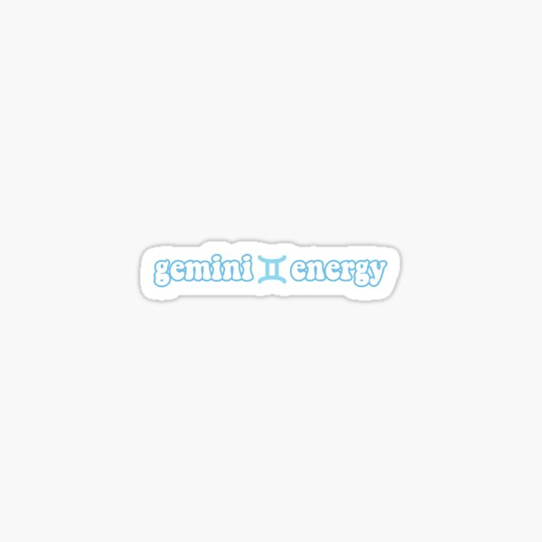 "Gemini Energy" Sticker for Sale by mishelle-xox | Redbubble