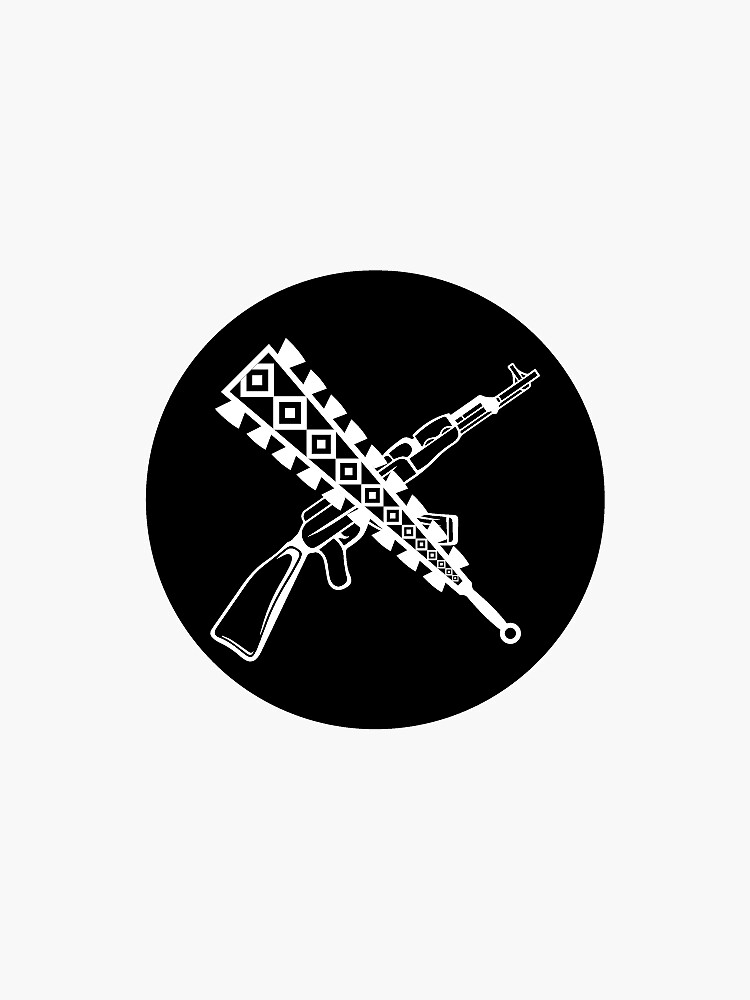 "Macuahuitl and AK47 (Vintage)" Sticker for Sale by LRA-Official ...