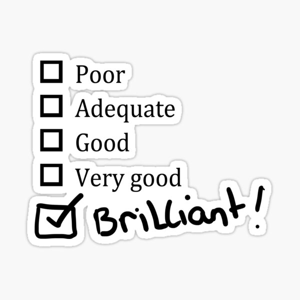 "Brilliant Tick Box" Sticker for Sale by PapaLimaVictor | Redbubble