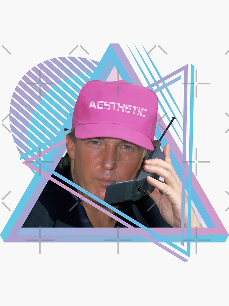 "Aesthetic Trump Creamy Vaporwave Streetwear" Sticker for Sale by ...