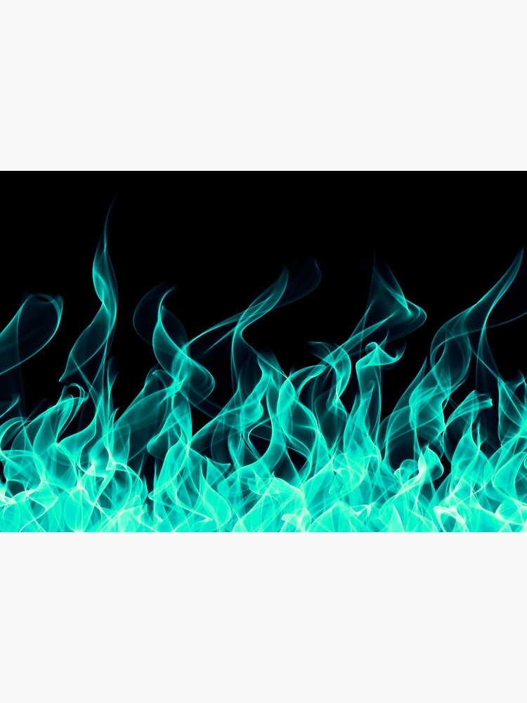 "Aqua Flames Colourful Bright Blue Flames" Mask by Ninjakandy | Redbubble
