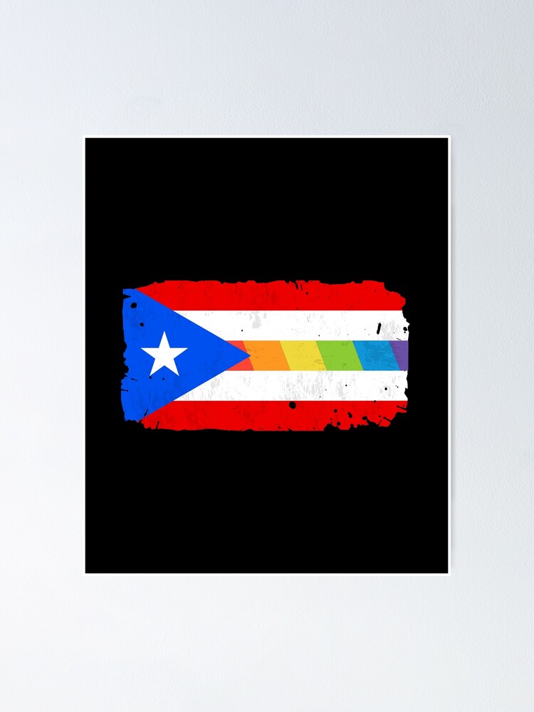 "Puerto Rico Gay Pride Shirt - Puerto Rican Flag LGBT Stripe" Poster by ...