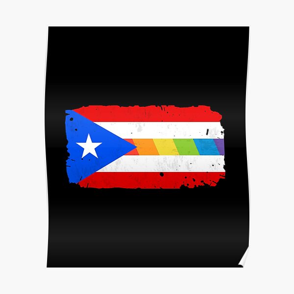 "Puerto Rico Gay Pride Shirt - Puerto Rican Flag LGBT Stripe" Poster by ...