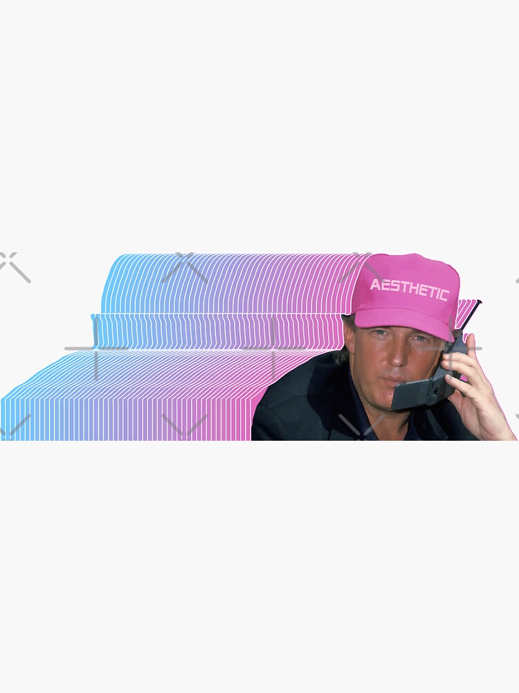 "Aesthetic Trump Creamy Vaporwave Streetwear" Sticker by ThatSplat ...