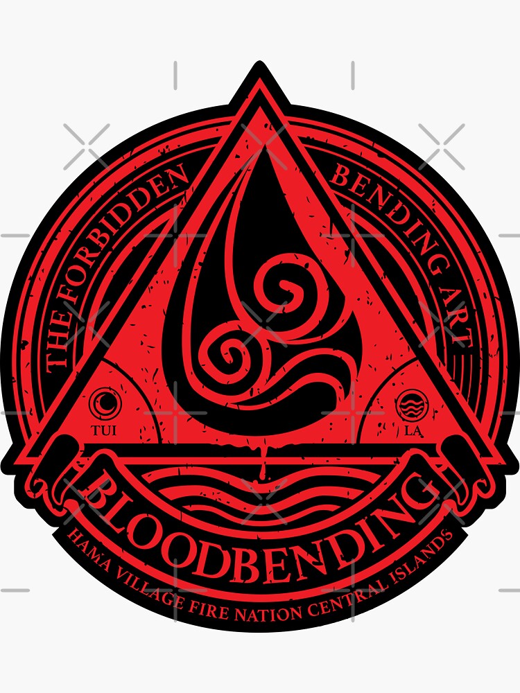 "ATLA Bloodbending, Avatar The Last Airbender-Inspired Design" Sticker ...