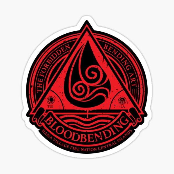 "ATLA Bloodbending, Avatar The Last Airbender-Inspired Design" Sticker ...