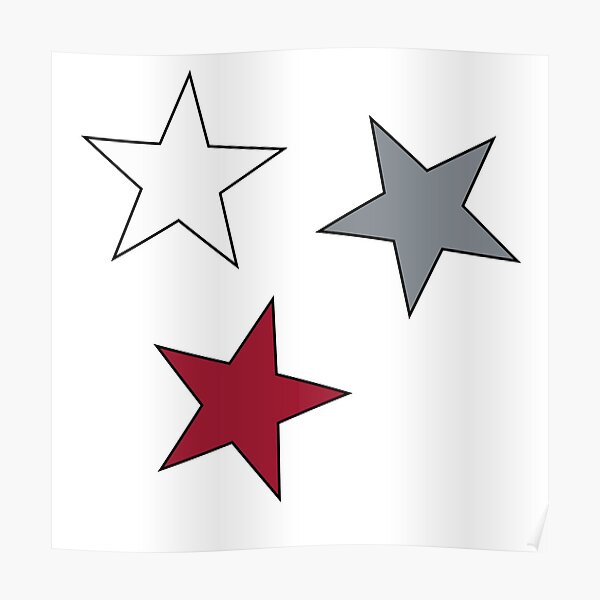"UA Star (3-Pack) Sticker" Poster for Sale by AashviPatel | Redbubble