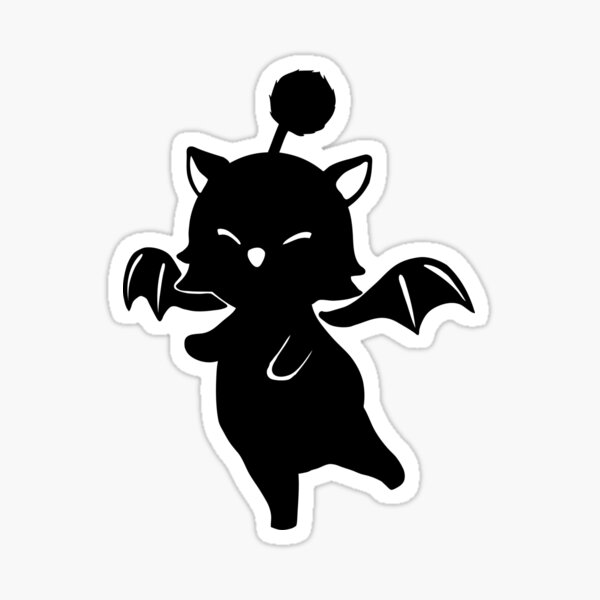 "Moogle Inspired Silhouette Design" Sticker by Ranefea | Redbubble