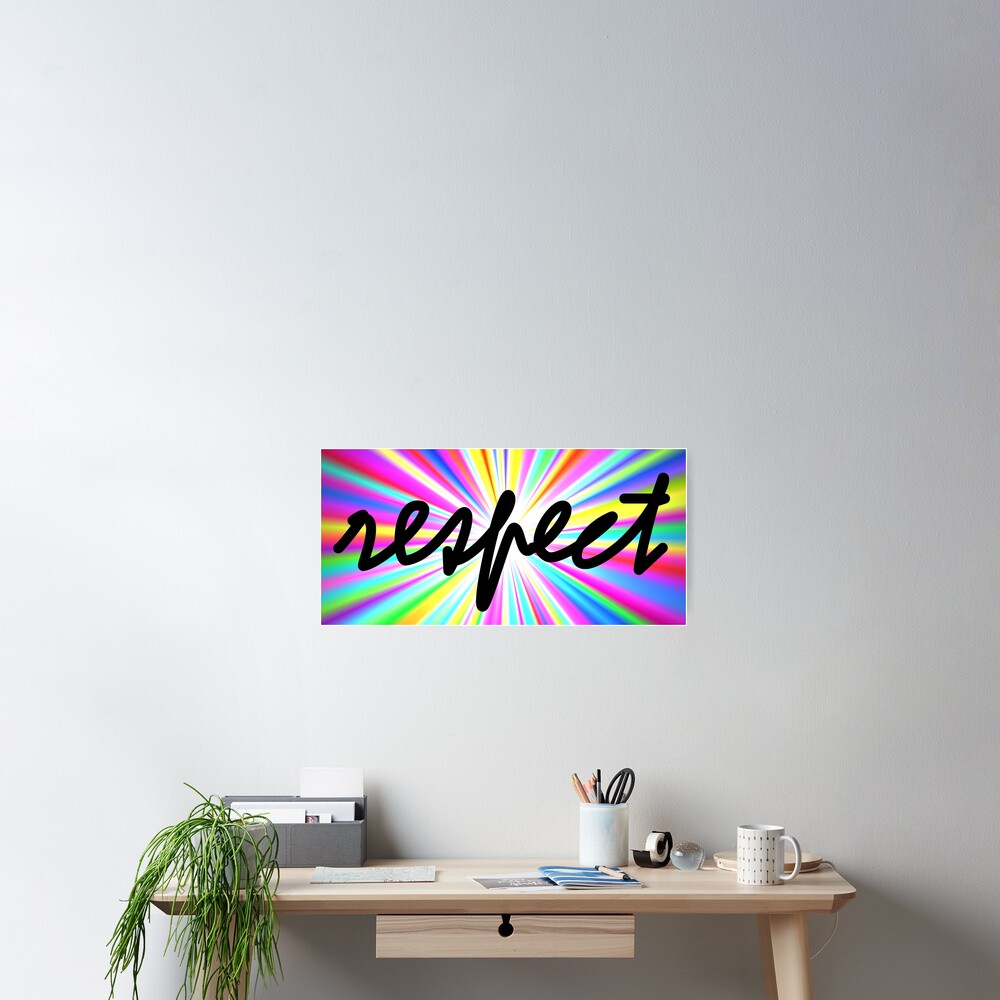 "black respect all rainbow color background" Poster by weekenz | Redbubble
