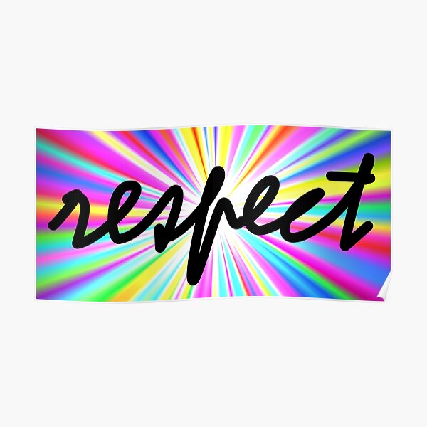 "black respect all rainbow color background" Poster by weekenz | Redbubble
