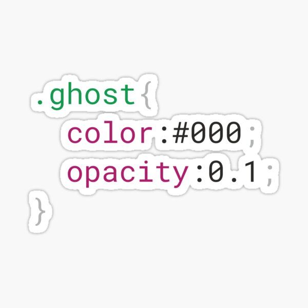 "Programmer Ghost css" Sticker for Sale by wanc-designs | Redbubble
