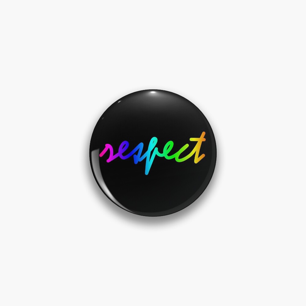 "black respect all rainbow color design logo" Pin for Sale by weekenz ...