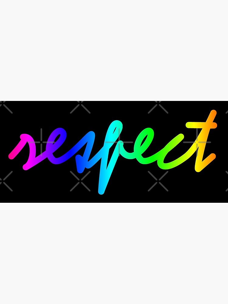 "black respect all rainbow color design logo" Poster by weekenz | Redbubble