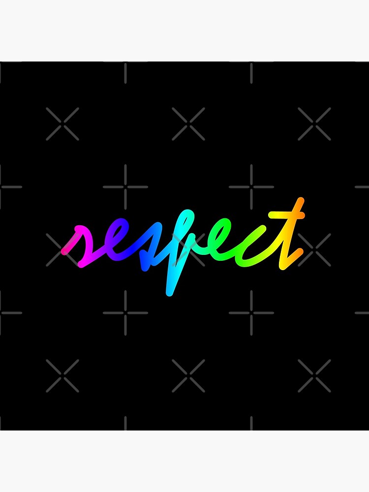 "black respect all rainbow color design logo" Clock for Sale by weekenz ...