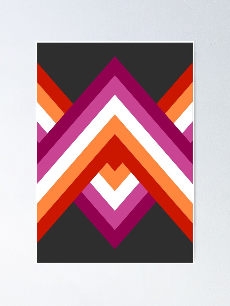 "Lesbian Flag Pride Chevron" Poster by sammi-ts | Redbubble