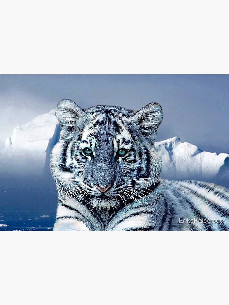 "Blue White Tiger" Mask for Sale by ErikaKaisersot | Redbubble