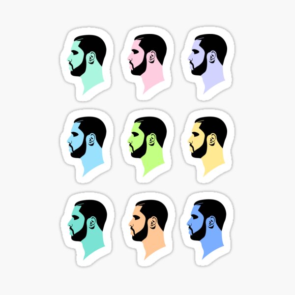 "Drake Minimalist Profile " Sticker by KeepMoving | Redbubble