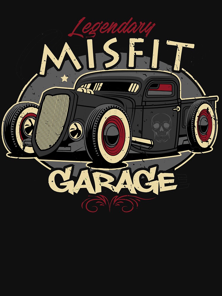 "Misfit Garage Hot Rod" T-shirt for Sale by ryanturnley | Redbubble ...