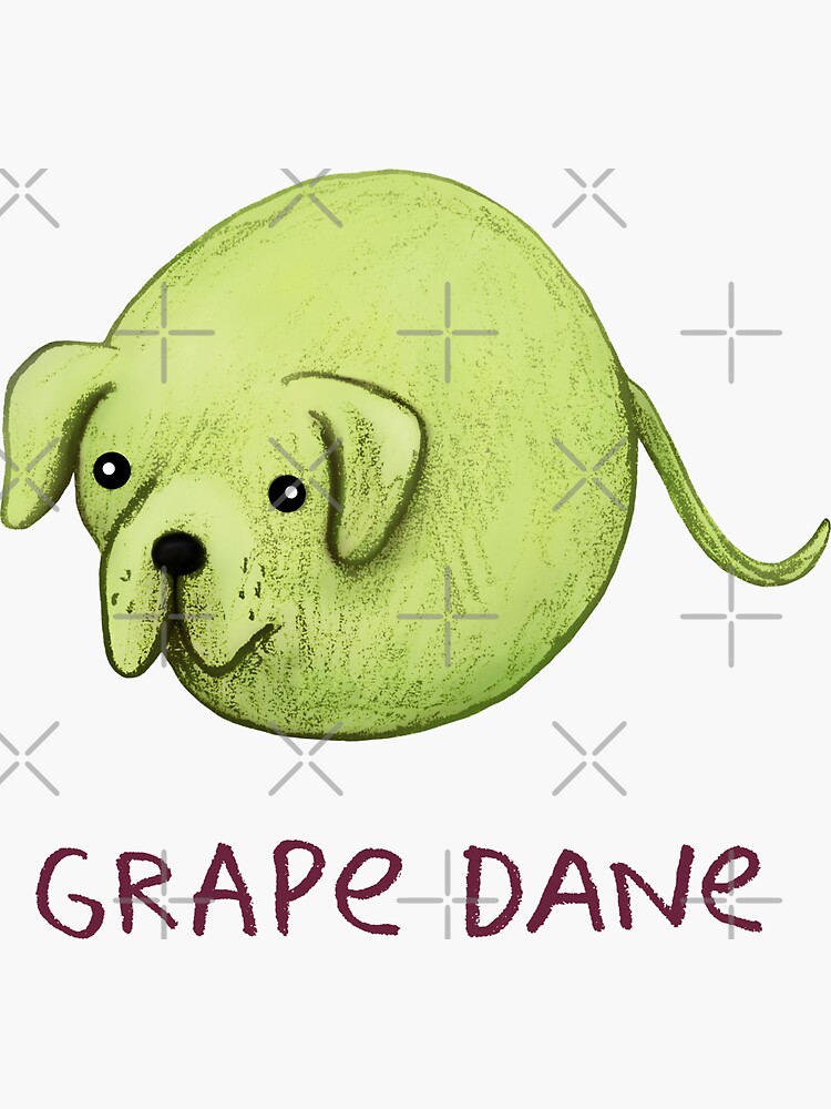 "Grape Dane" Sticker for Sale by SophieCorrigan | Redbubble