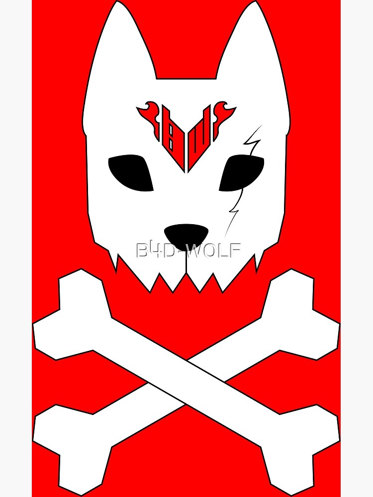 Póster «B4D-W0LF Logotipo de máscara sin texto» de B4D-W0LF | Redbubble
