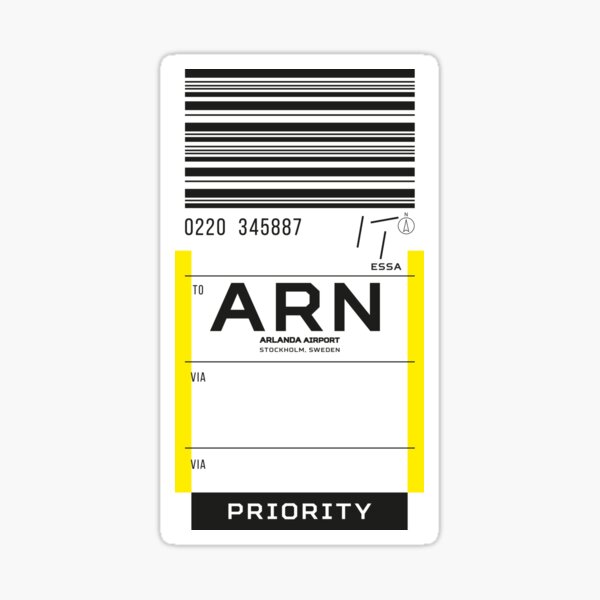 "Bagtag ARN" Sticker for Sale by kamui1989 | Redbubble