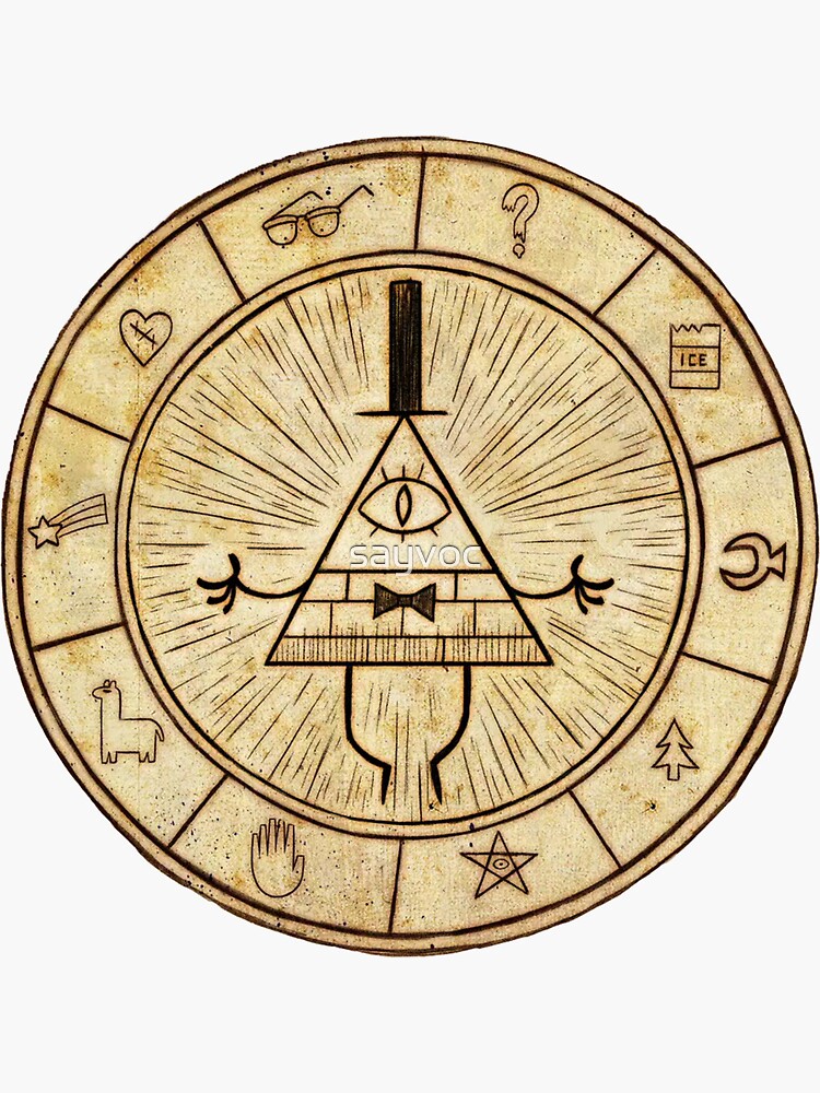 "Bill Cipher Circle - Grafity Falls" Sticker for Sale by sayvoc | Redbubble