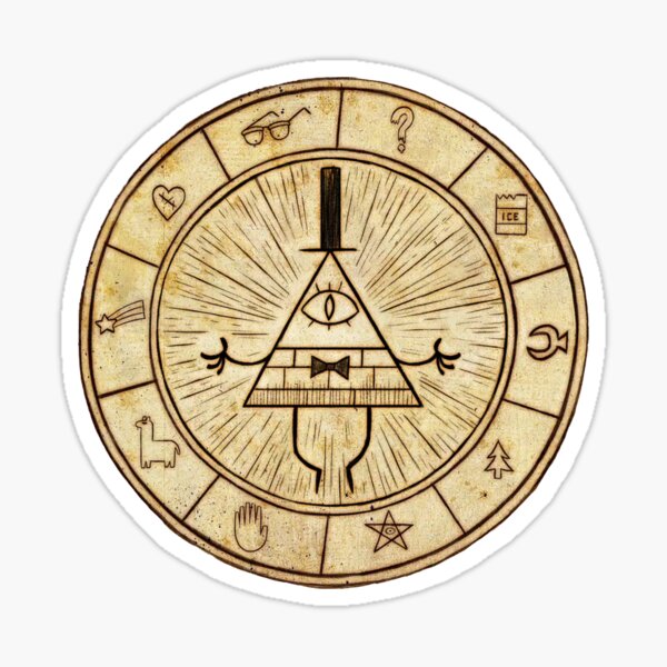 "Bill Cipher Circle - Grafity Falls" Sticker for Sale by sayvoc | Redbubble