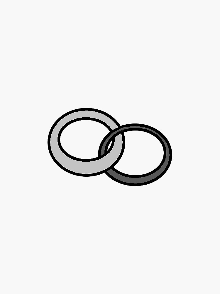 "Interlocking Rings" Sticker for Sale by SMRavenclaw | Redbubble