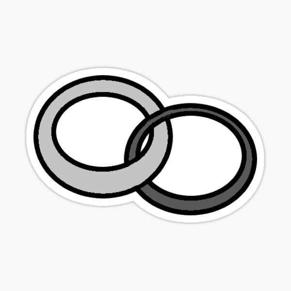 "Interlocking Rings" Sticker for Sale by SMRavenclaw | Redbubble
