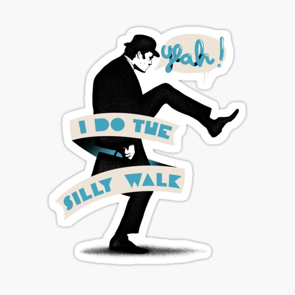 "Silly walk" Sticker for Sale by mathiole | Redbubble