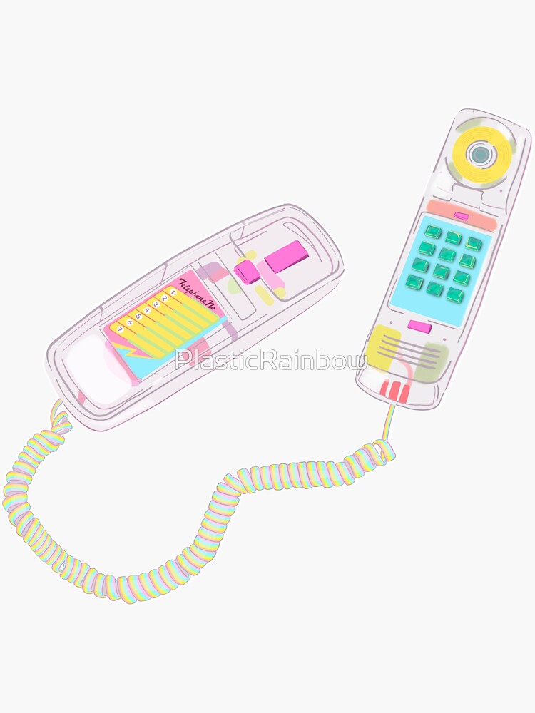 "Translucent 90s Phone" Sticker for Sale by PlasticRainbow | Redbubble