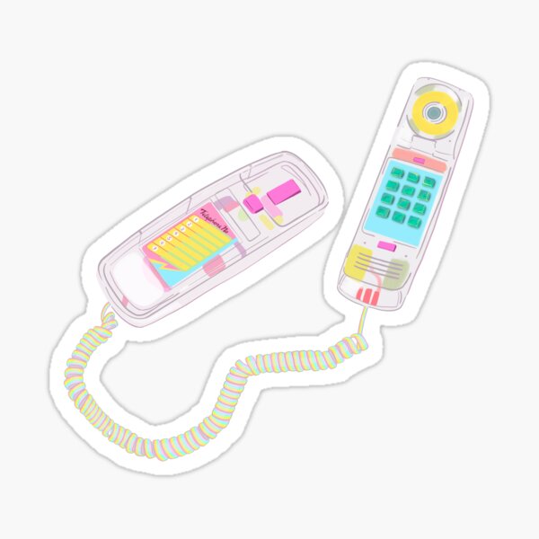 "Translucent 90s Phone" Sticker for Sale by PlasticRainbow | Redbubble