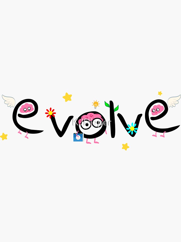 "Evolve logo" Sticker for Sale by KJPieper | Redbubble