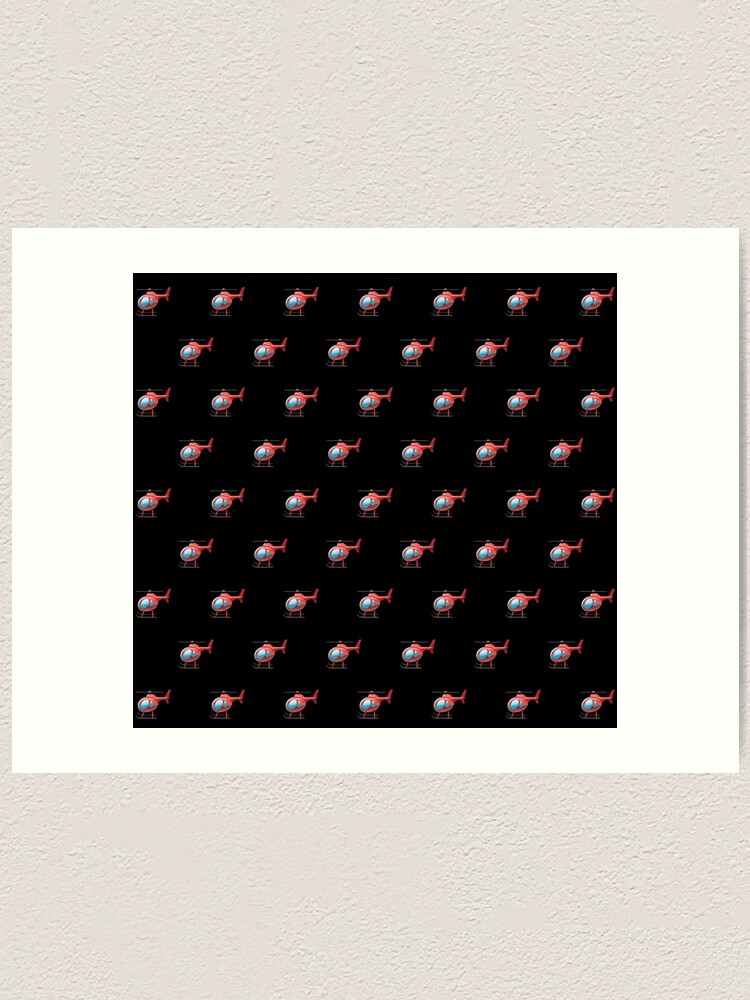 Lámina artística «Tony Lopez Helicopter - patrón de emoji de ...