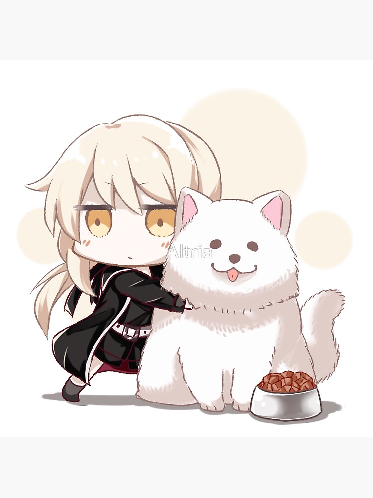 "Fate - Saber Alter & Dog (Shinjuku Casual ver.)" Sticker for Sale by ...