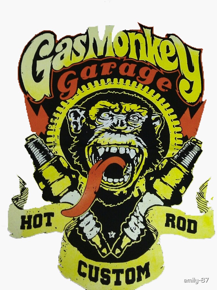 " Gas monkey" Sticker for Sale by emily-87 | Redbubble