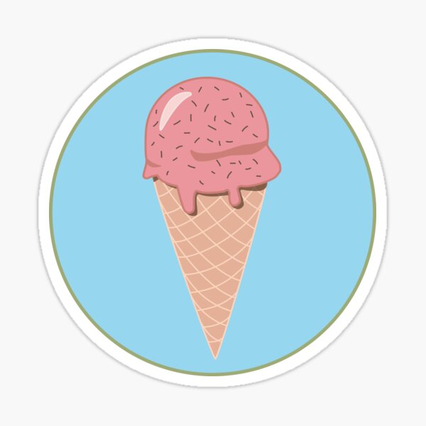 "Pretty Pink Ice Cream" Sticker by CocoKisses | Redbubble