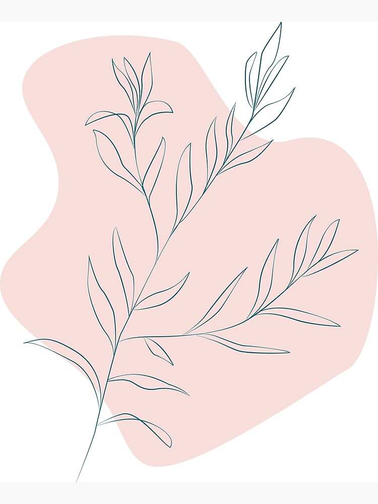 "Modern Leaf Design, Vector Minimalist Illustration " Poster by ...