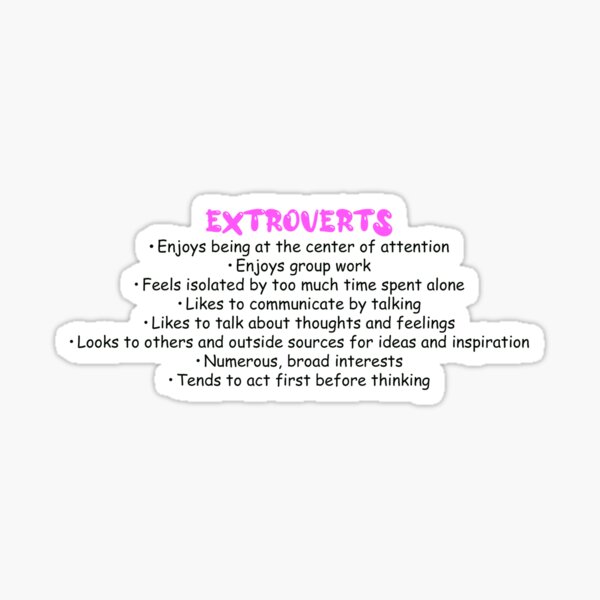 "extrovert personality " Sticker by joy81 | Redbubble