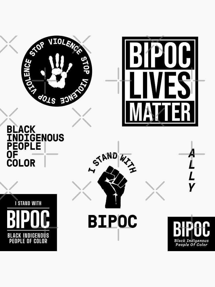 "BIPOC - Black Indigenous and People of Color - Sticker Pack of 7 ...