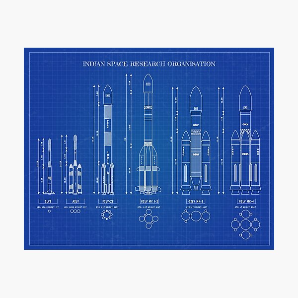 "Indian Rockets Blueprint" Photographic Print for Sale by BGALAXY ...