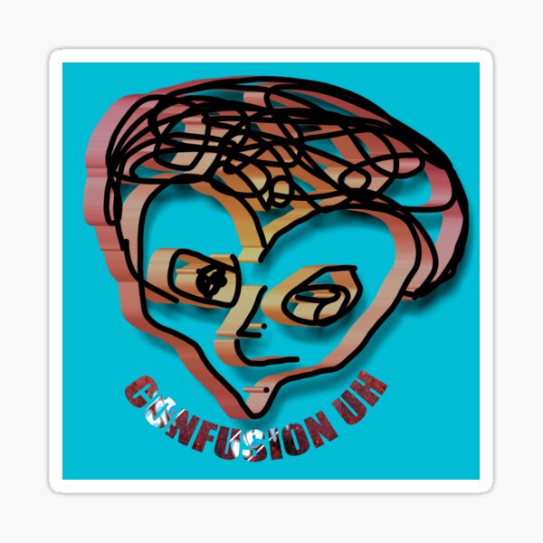 "Confusion " Sticker by Jateez | Redbubble