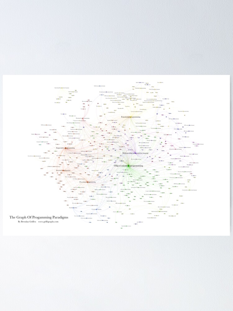 "The Graph of Programming Paradigms" Poster for Sale by griffsgraphs ...