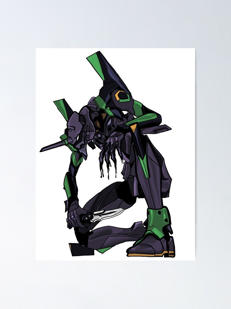 "Neon Genesis Evangelion EVA Unit-01 Full Colour Halftone" Poster for ...