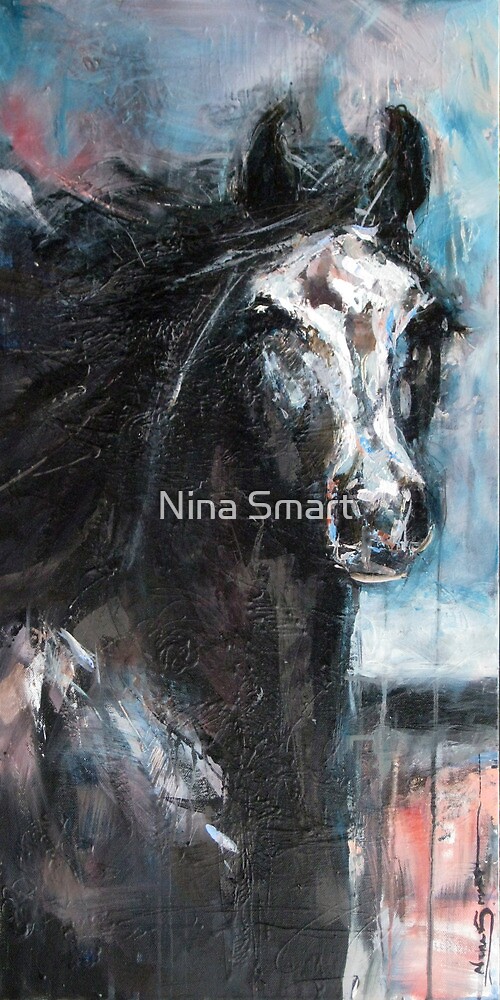 "Dark Horse at Night" by Nina Smart | Redbubble