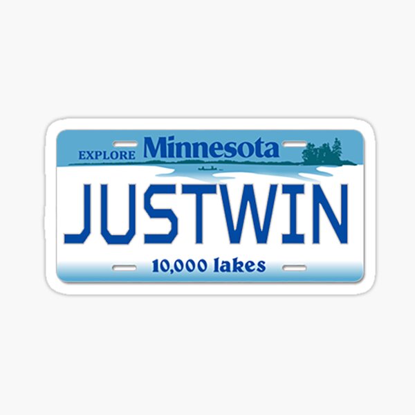 "JUSTWIN" Sticker by MightyDucksD123 | Redbubble
