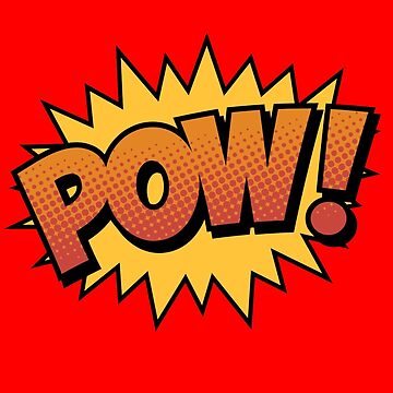 "POW! Superhero Comic Book Bubble - onomatopoeia" Sticker for Sale by ...